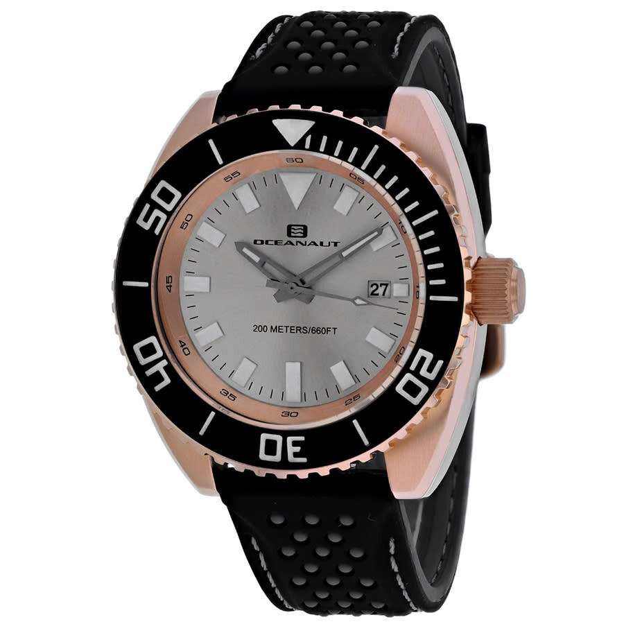 Oceanaut Submersion Quartz Silver Dial Men's Watch OC0523 783586844571 ...
