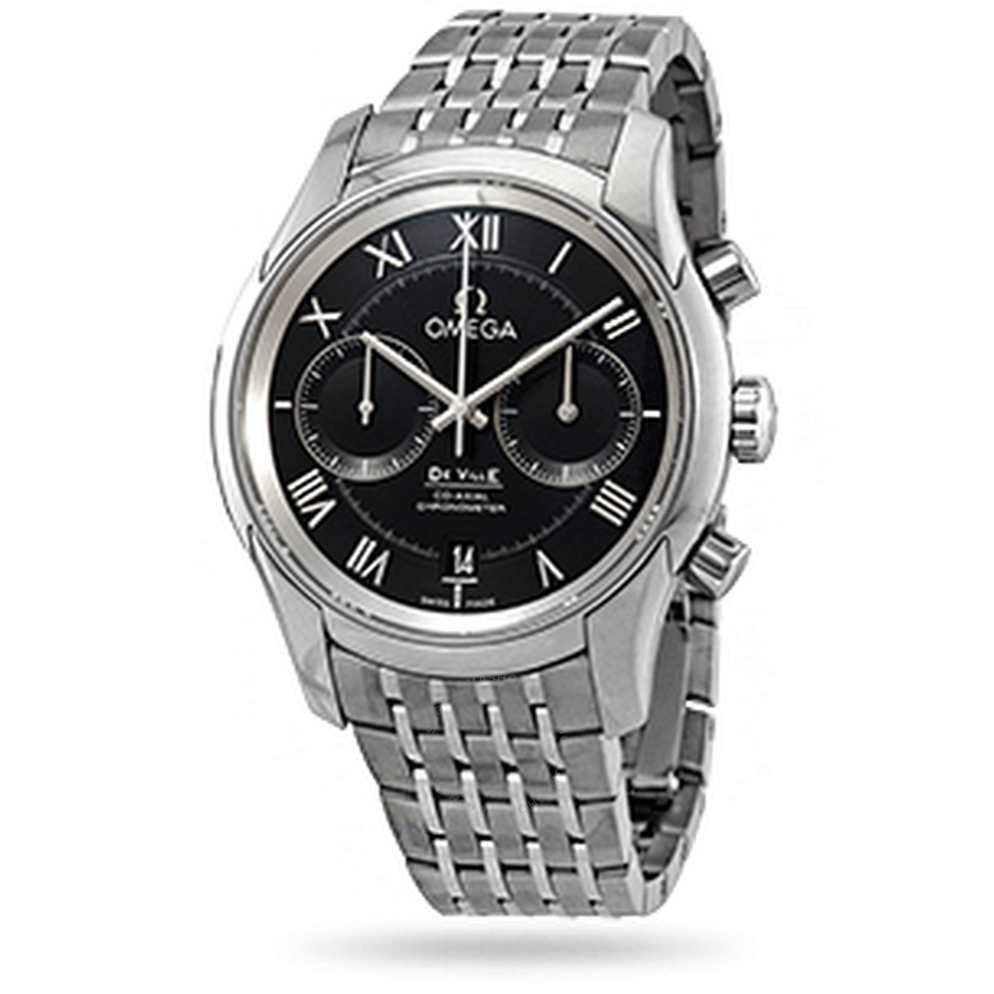 Omega De Ville Co-Axial Chronograph Automatic Chronometer Black Dial ...