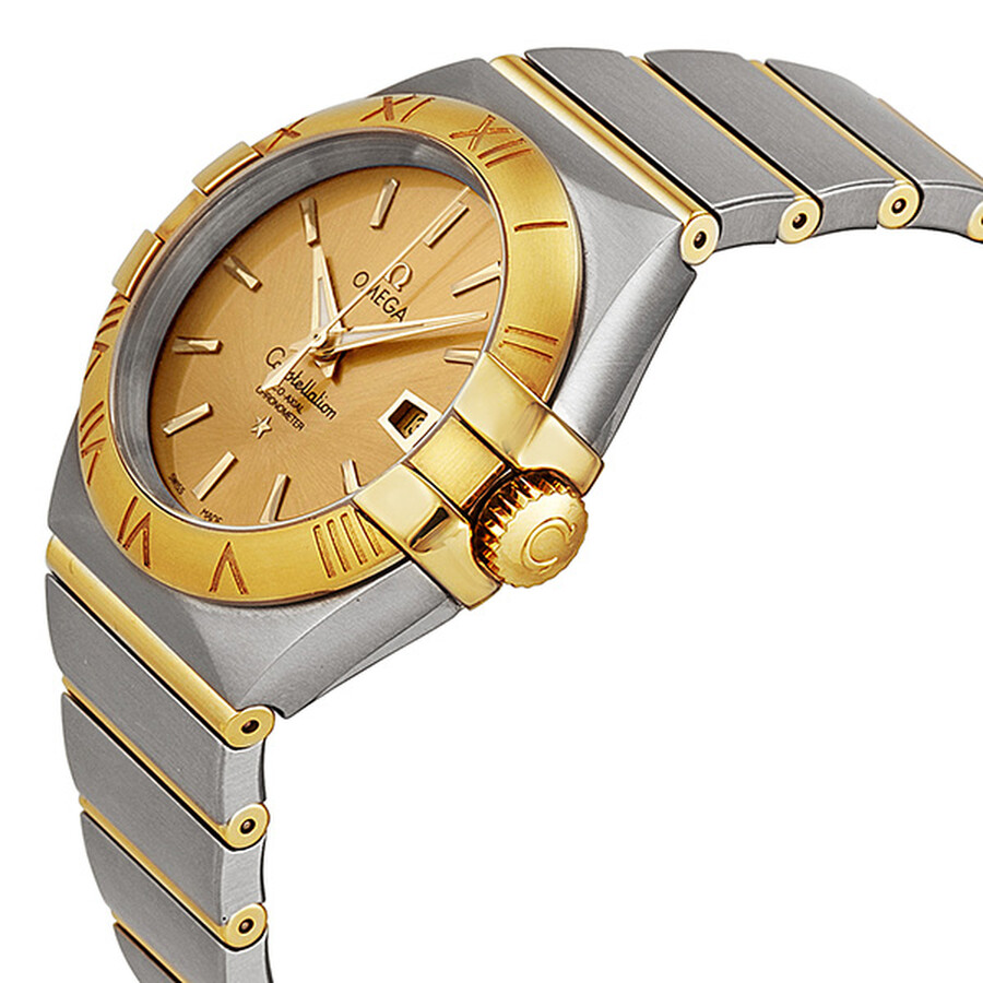Omega Constellation Chronometer Champagne Dial Steel and 18kt Yellow ...