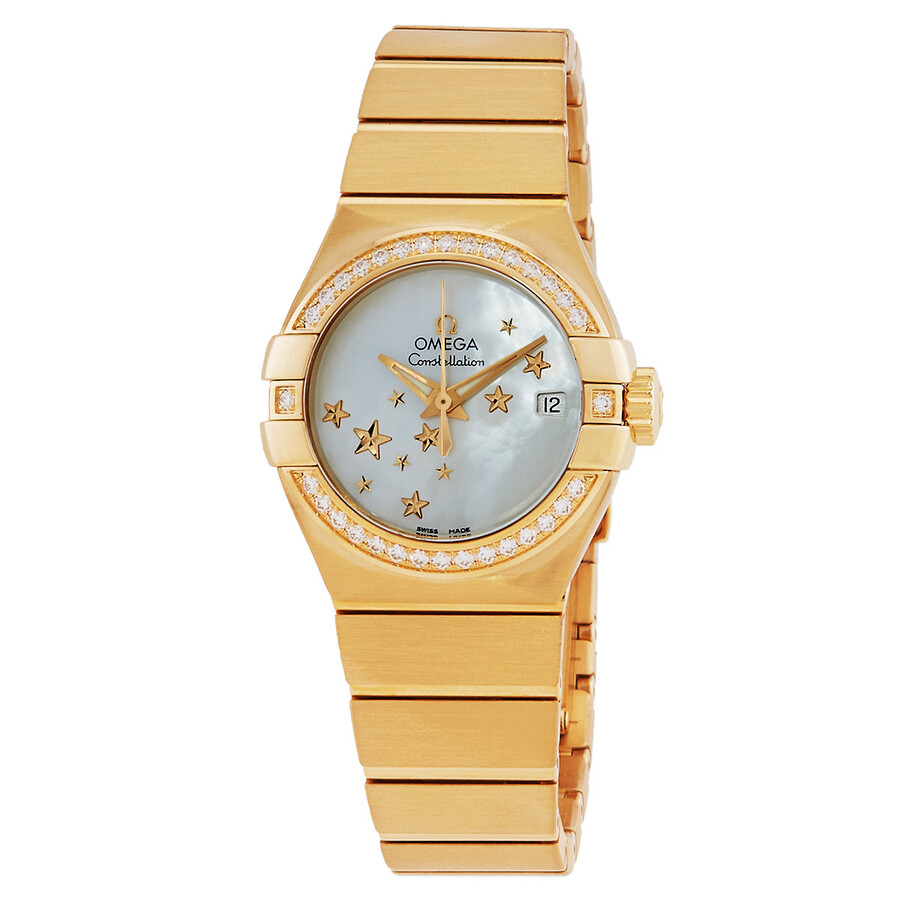 Omega Constellation Mother of Pearl 18K Yellow Gold Ladies Watch ...