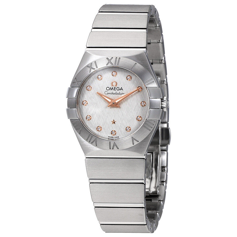 Omega Constellation Silver Diamond Dial Ladies Watch 123.10.27.60.52 ...