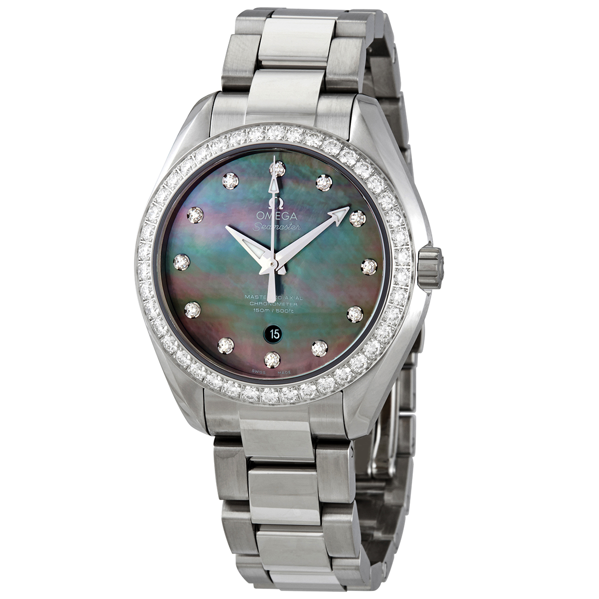 Omega Seamaster Aqua Terra Automatic Diamond Ladies Watch 231.15.34.20 ...