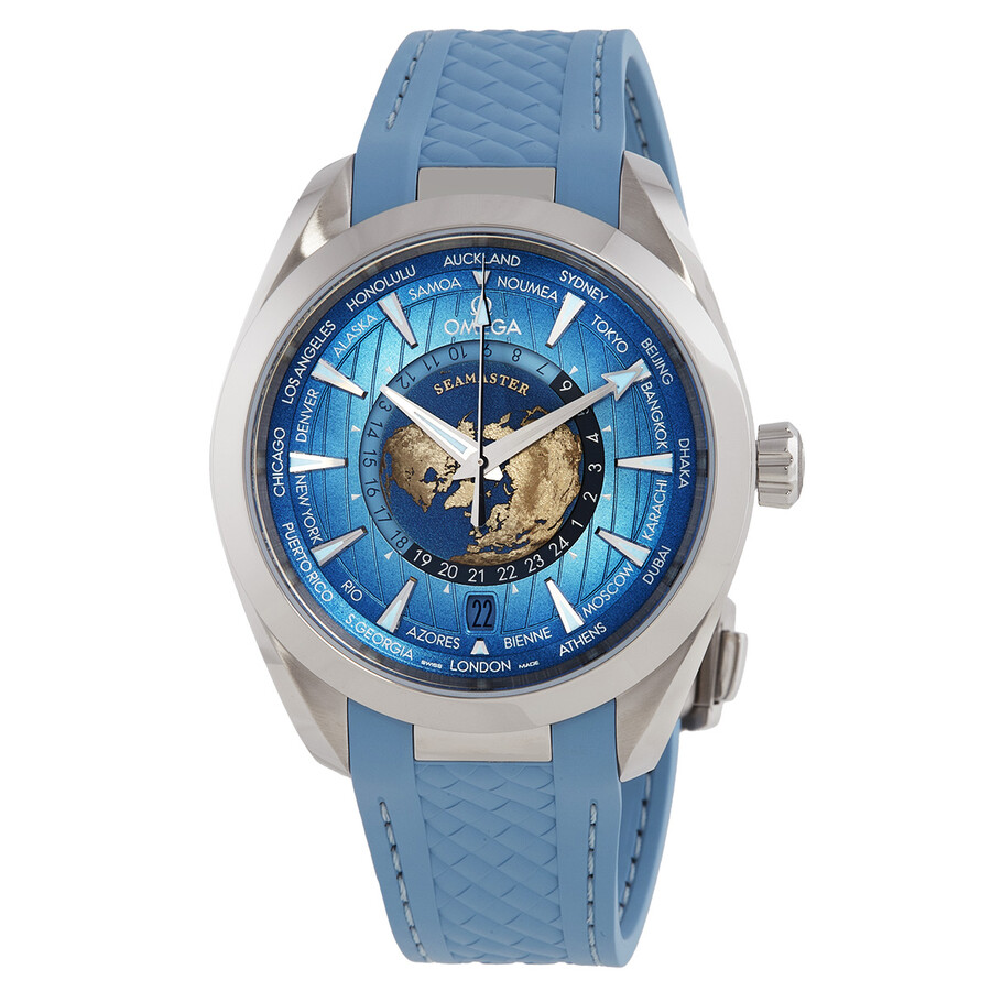 Omega Seamaster World Time GMT Automatic Chronometer SUmmer Blue Dial ...