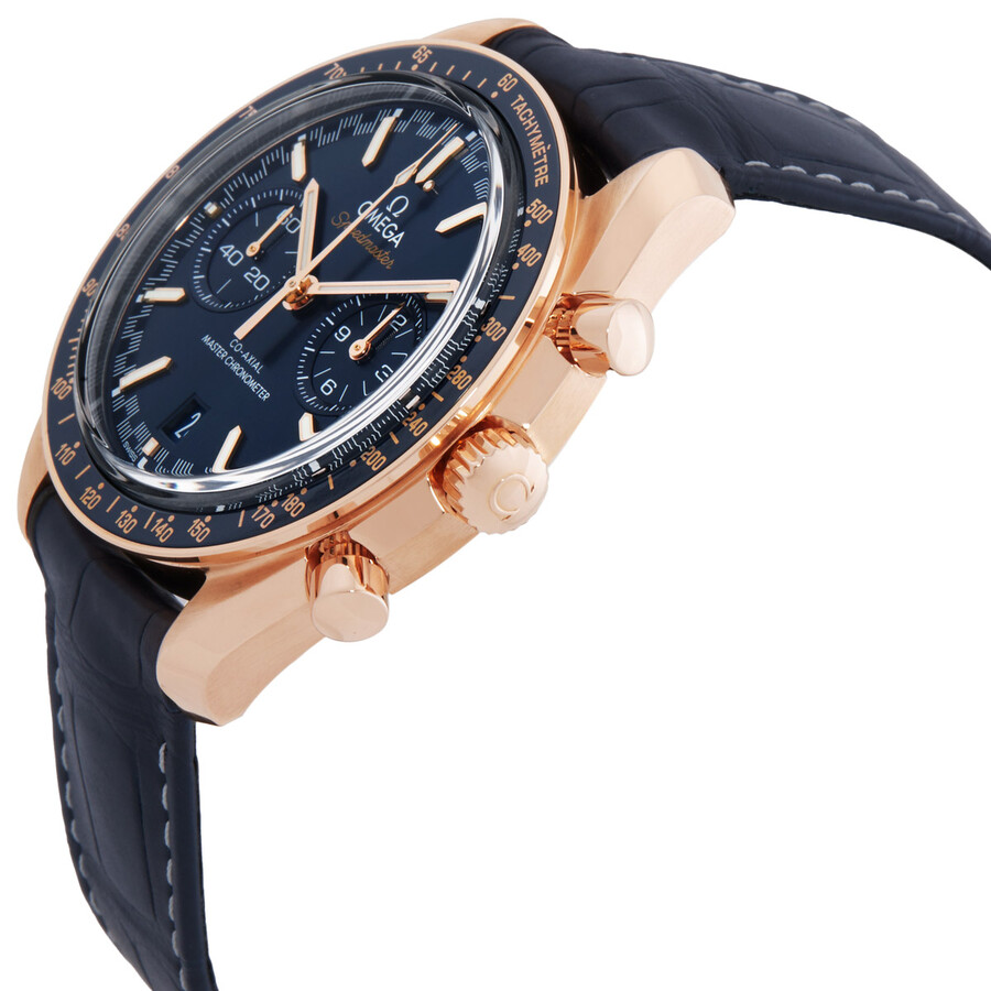 Omega Speedmaster Racing Chronograph Automatic 18kt Sedna Gold Blue ...