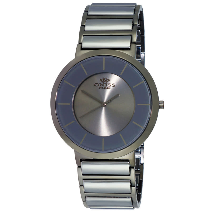Oniss ON5555 SS-Tungsten Series Quartz Grey Dial Men's Watch ON5555SST ...