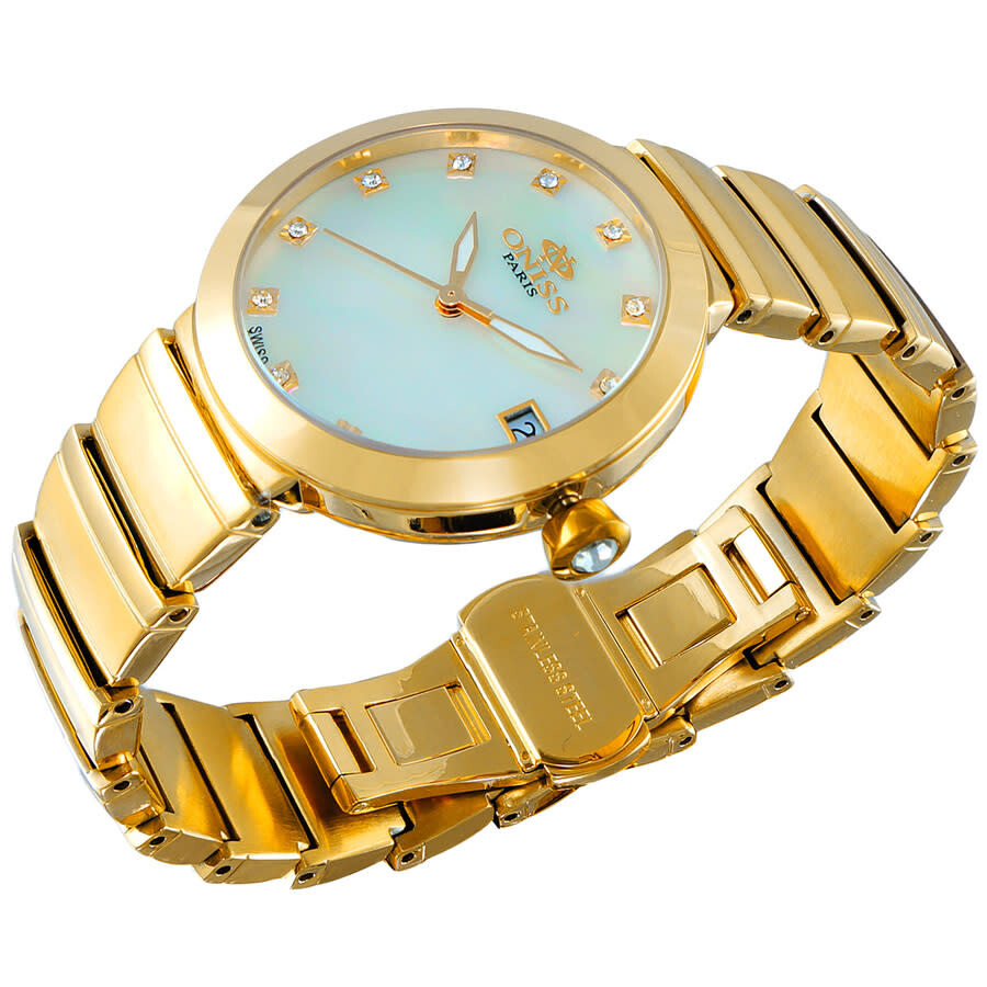 Oniss ON5559SS Quartz White Dial Ladies Watch ON5559SSGWT - Oniss ...