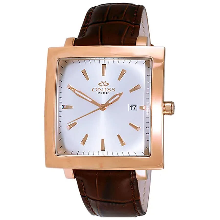 Oniss Quad Silver-tone Dial Men's Watch ON4444-MRGSV 607609790211 ...