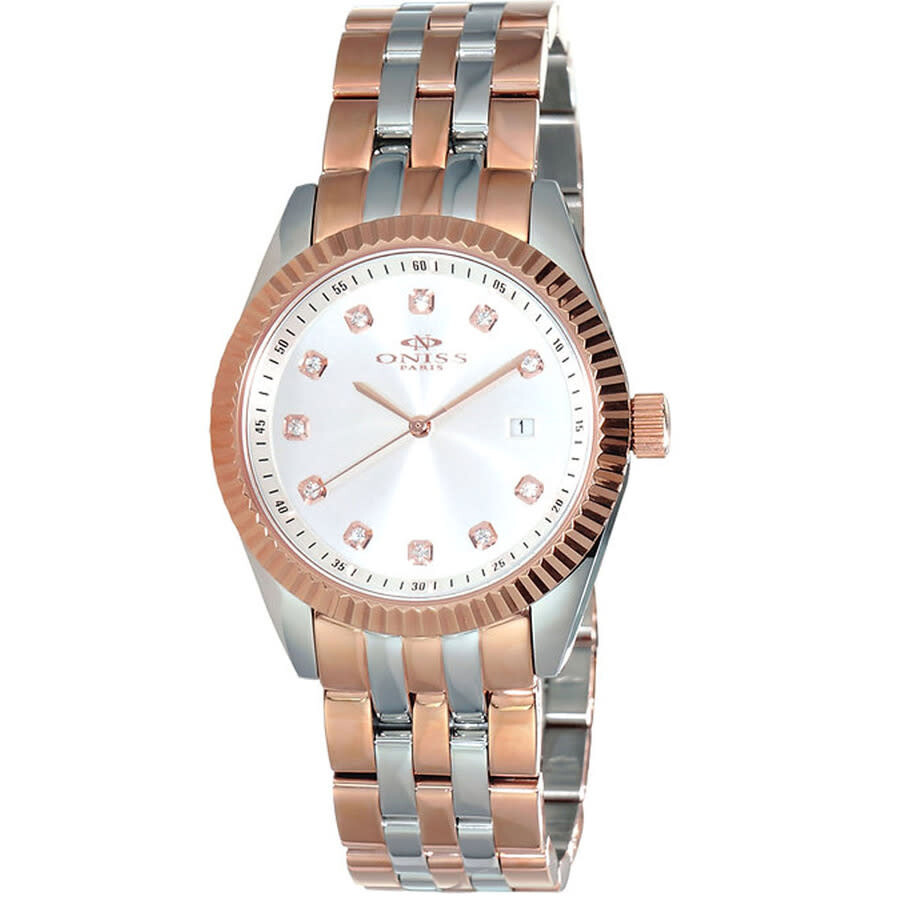 Oniss Royale Silver-tone Dial Ladies Watch ON6669-L2TSV 607609790228 ...