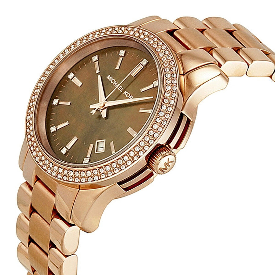 Open Box - Michael Kors Runway Rose Gold-tone Ladies Watch MK5494 ...