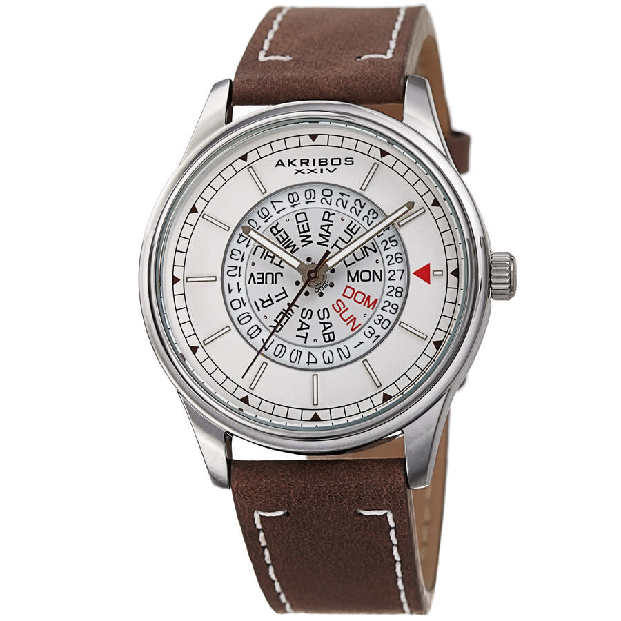 Akribos Xxiv Open Box - Akribos XXIV Men's Casual Quartz White Dial Men ...