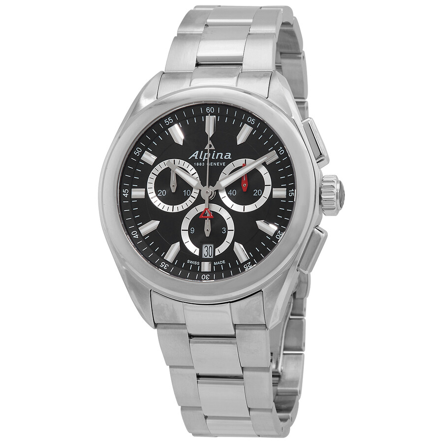 Alpina Open Box - Alpina Alpiner Chronograph Quartz Black Dial Men's ...
