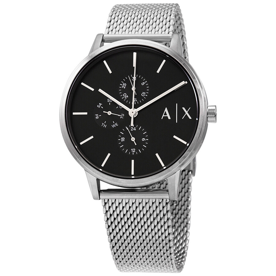 Armani Exchange Open Box - Armani Exchange Quartz Multifunction Black ...