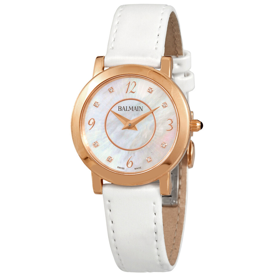 Balmain Open Box - Balmain Quartz White Mother of Pearl Dial Ladies ...