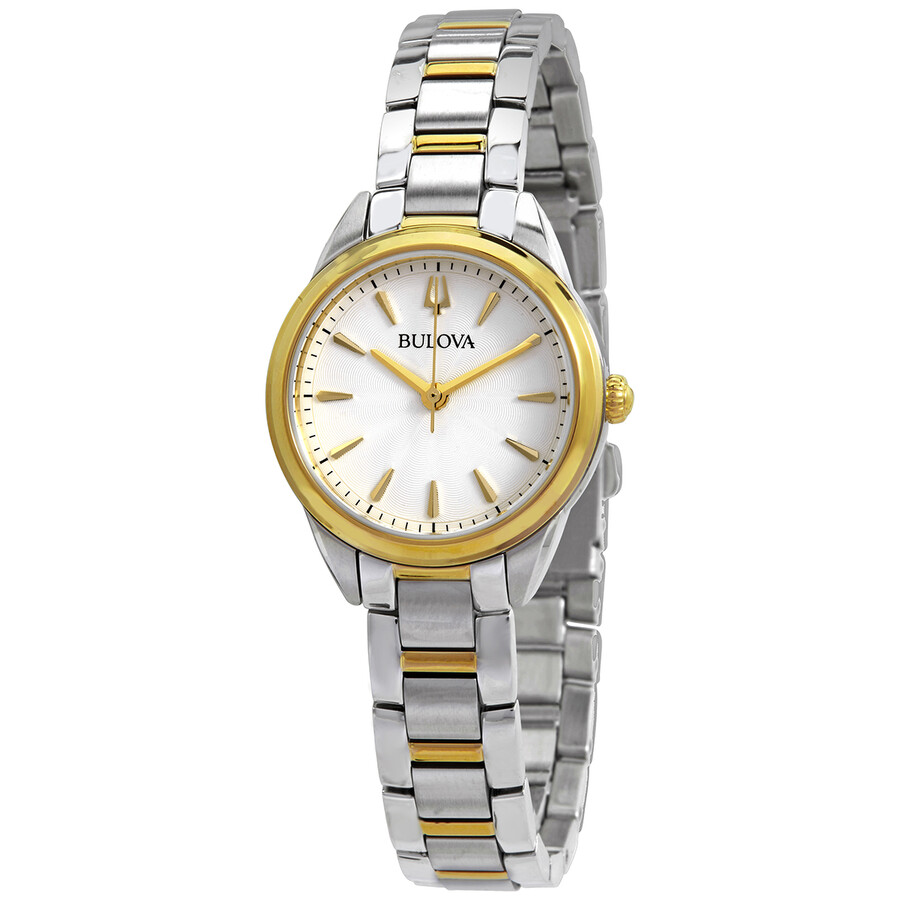 Bulova Open Box - Bulova Classic Quartz Silvery White Dial Ladies Watch ...