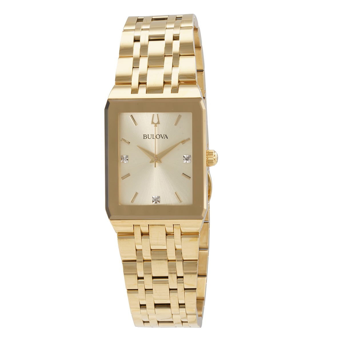 Bulova Open Box - Bulova Quadra Quartz Diamond Champagne Dial Men's ...