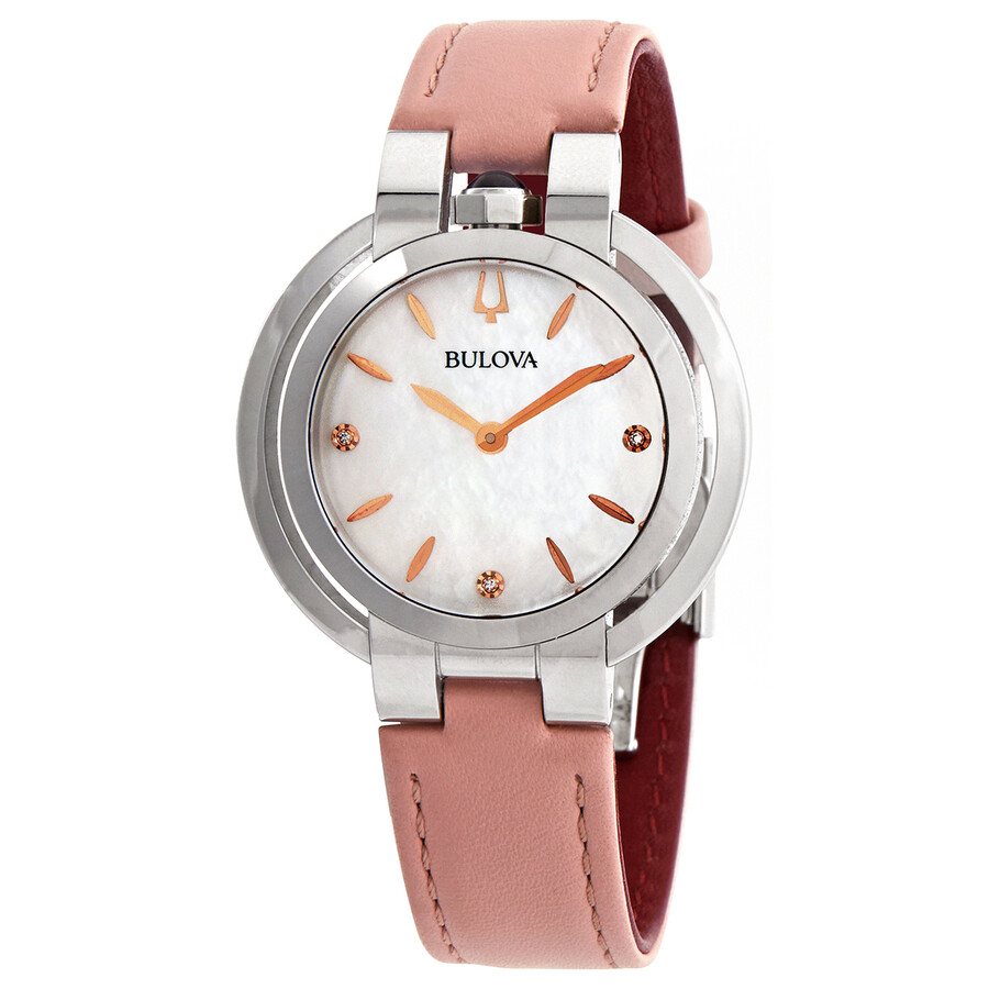 Bulova Open Box - Bulova Rubaiyat Quartz White Mother of Pearl Dial ...