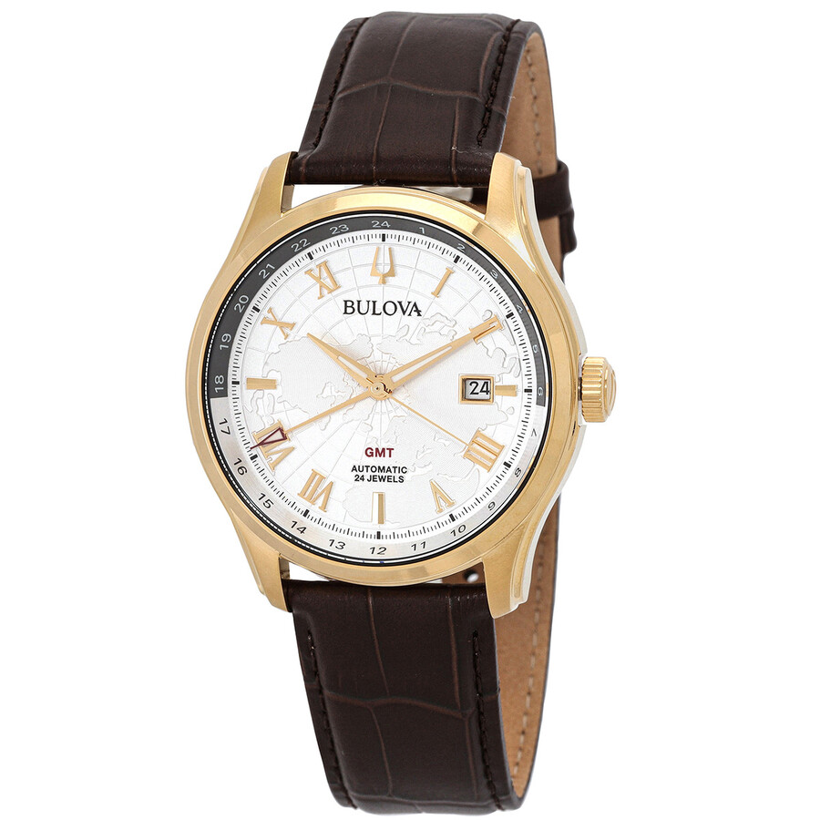 Bulova Open Box - Bulova Wilton GMT Automatic Silver Dial Men's Watch ...