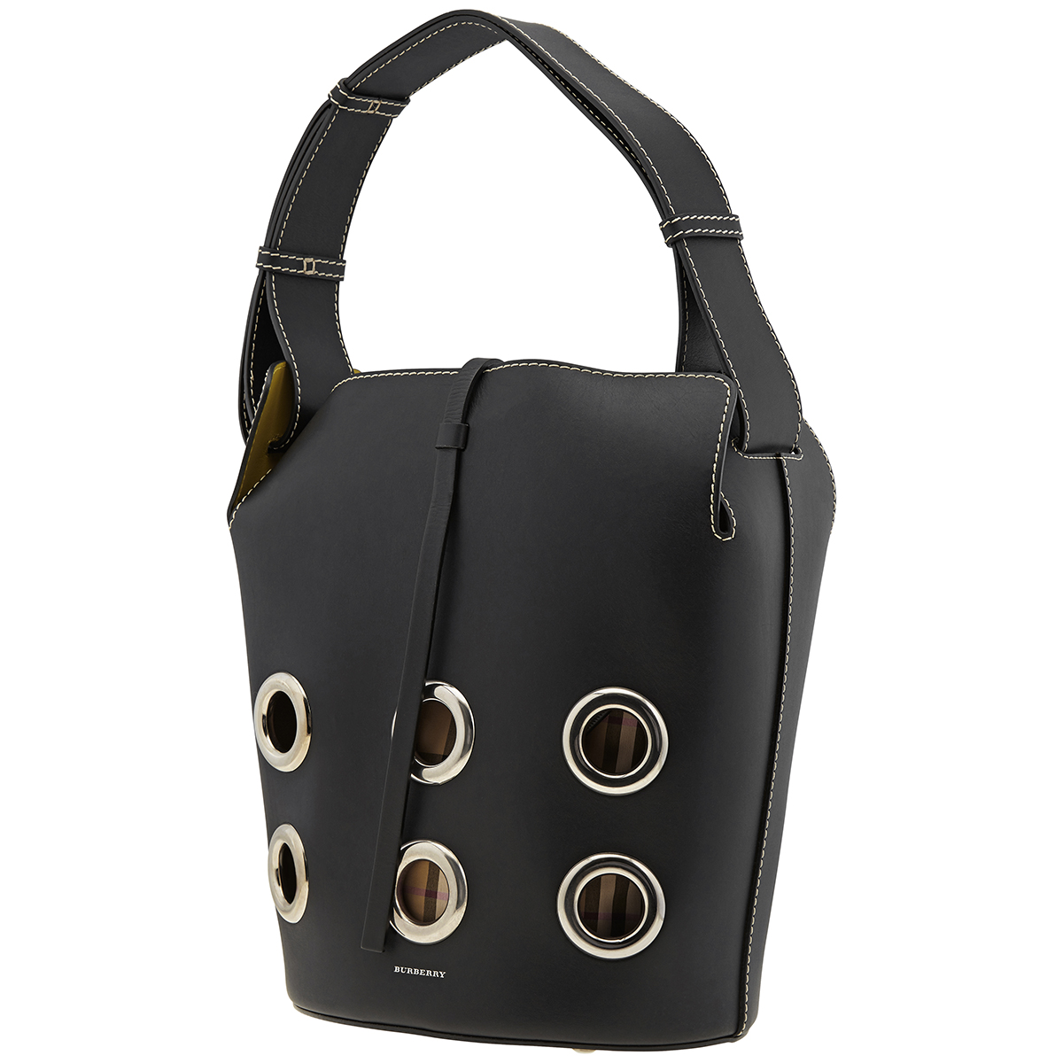 Burberry Open Box - Burberry Ladies Grommet Leather Bucket Bag 4078586 ...