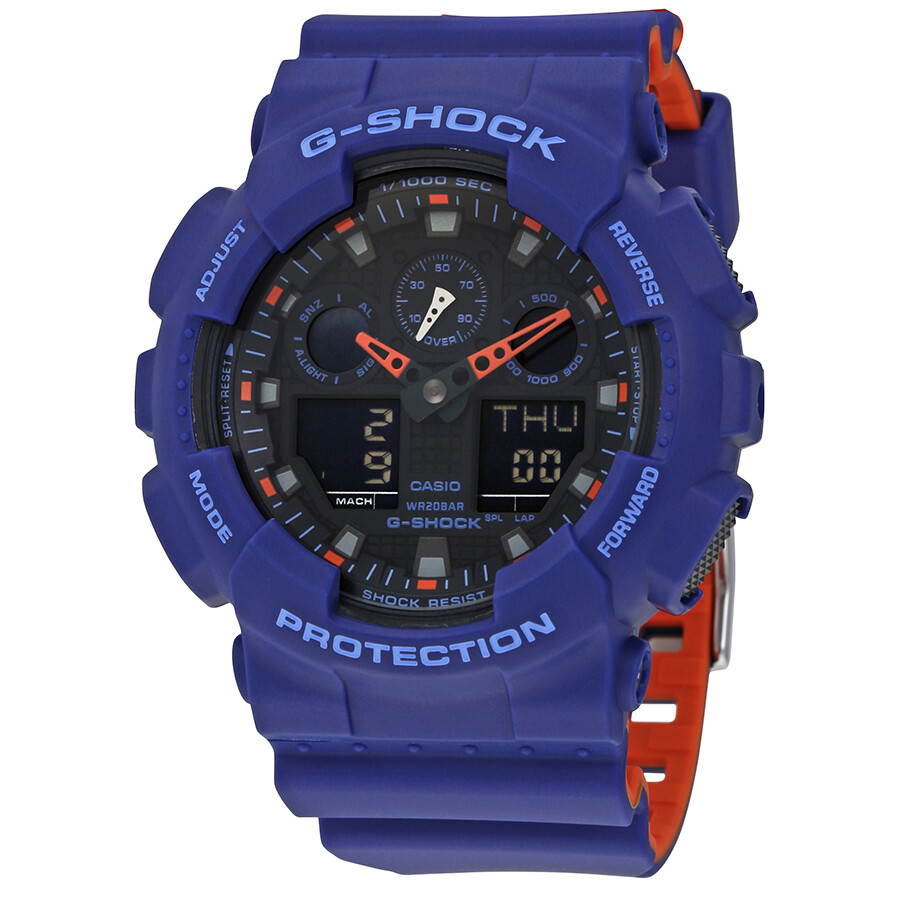 Casio Open Box - Casio G-Shock Blue Resin Men's Watch GA100L-2A ...