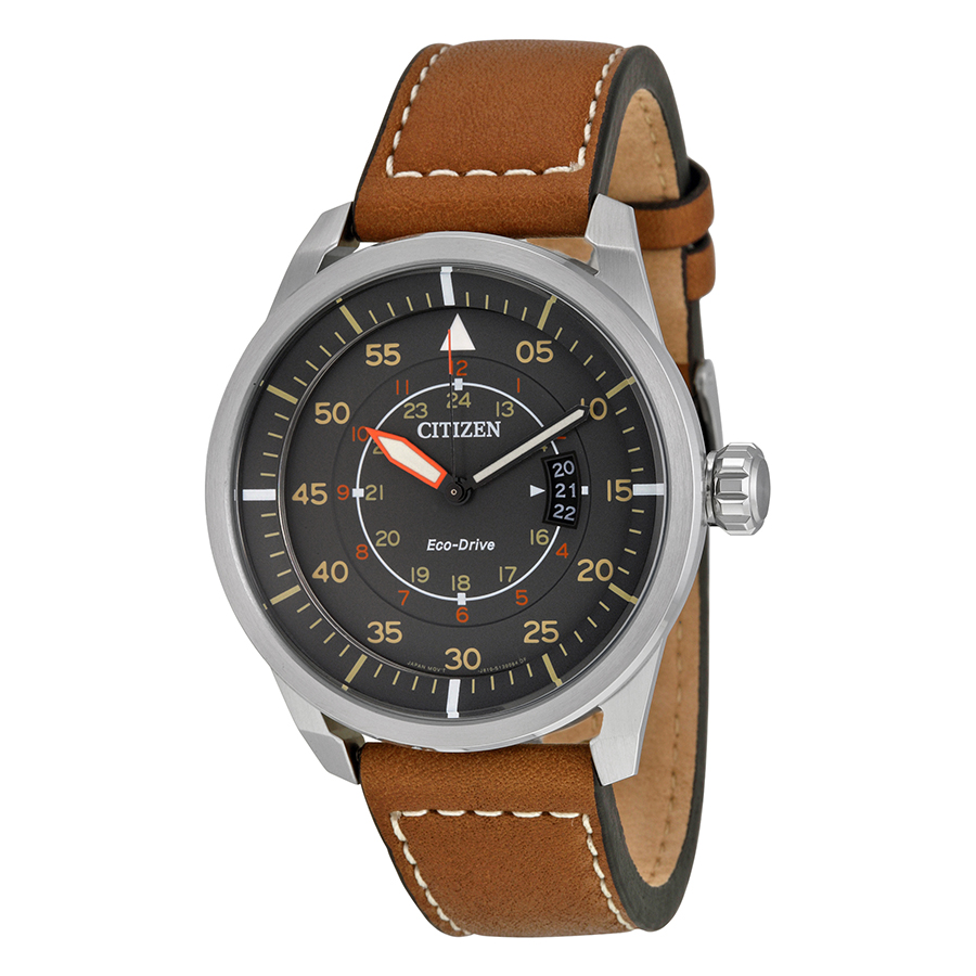 Citizen Open Box - Citizen Avion Dark Grey Dial Men's Watch AW1361-10H ...