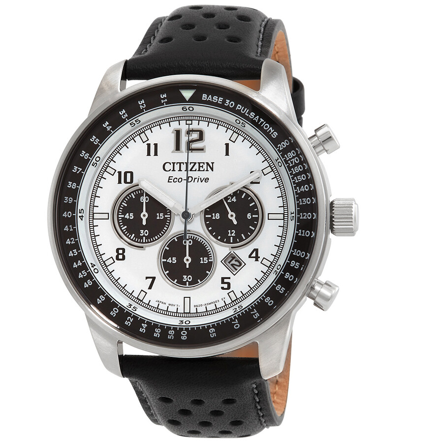 Citizen Open Box - Citizen Chronograph Eco-Drive White Dial Men's Watch ...