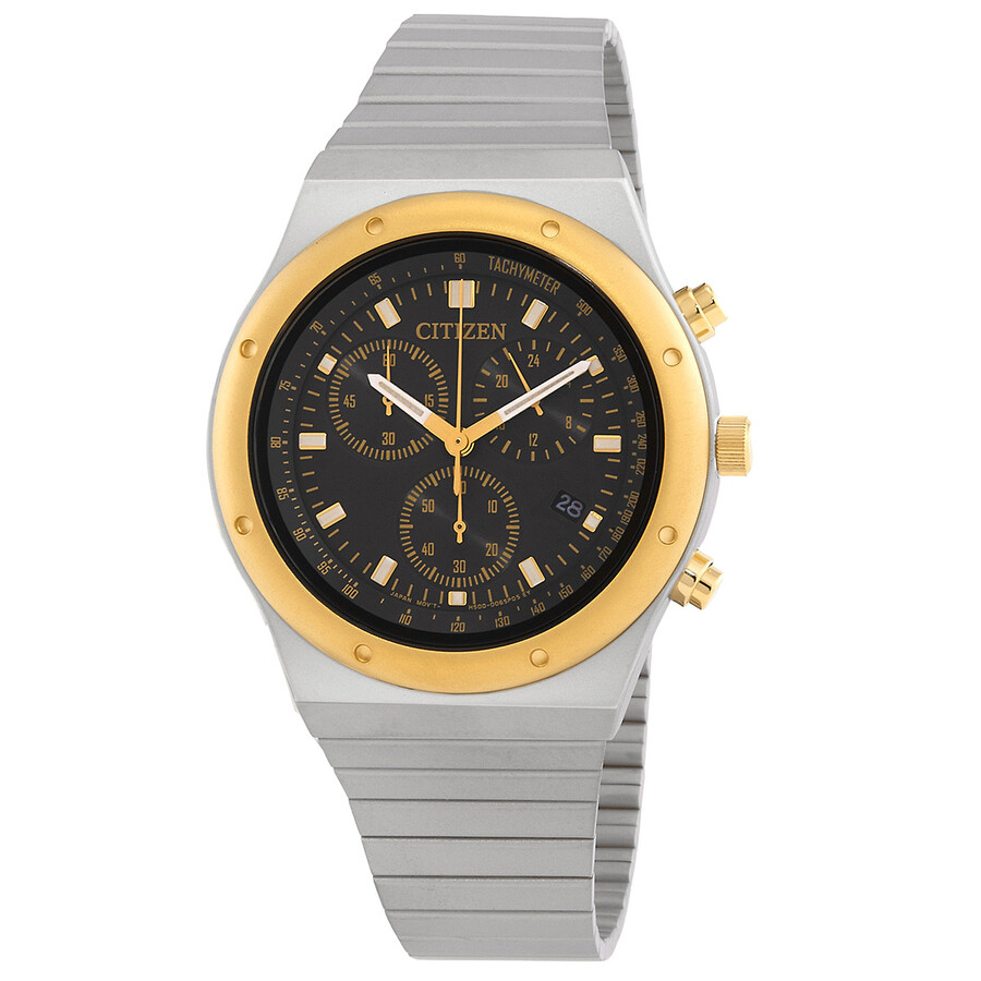 Citizen Open Box - Citizen Chronograph Quartz Black Dial Men's Watch ...