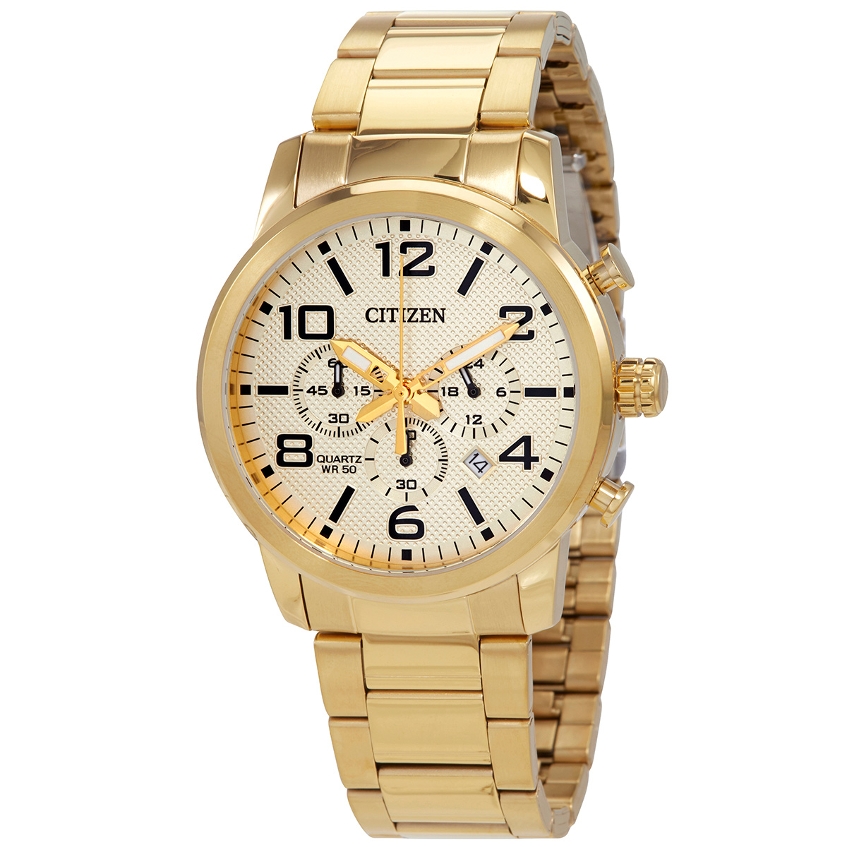 Citizen Open Box - Citizen Chronograph Quartz Champagne Dial Men's ...