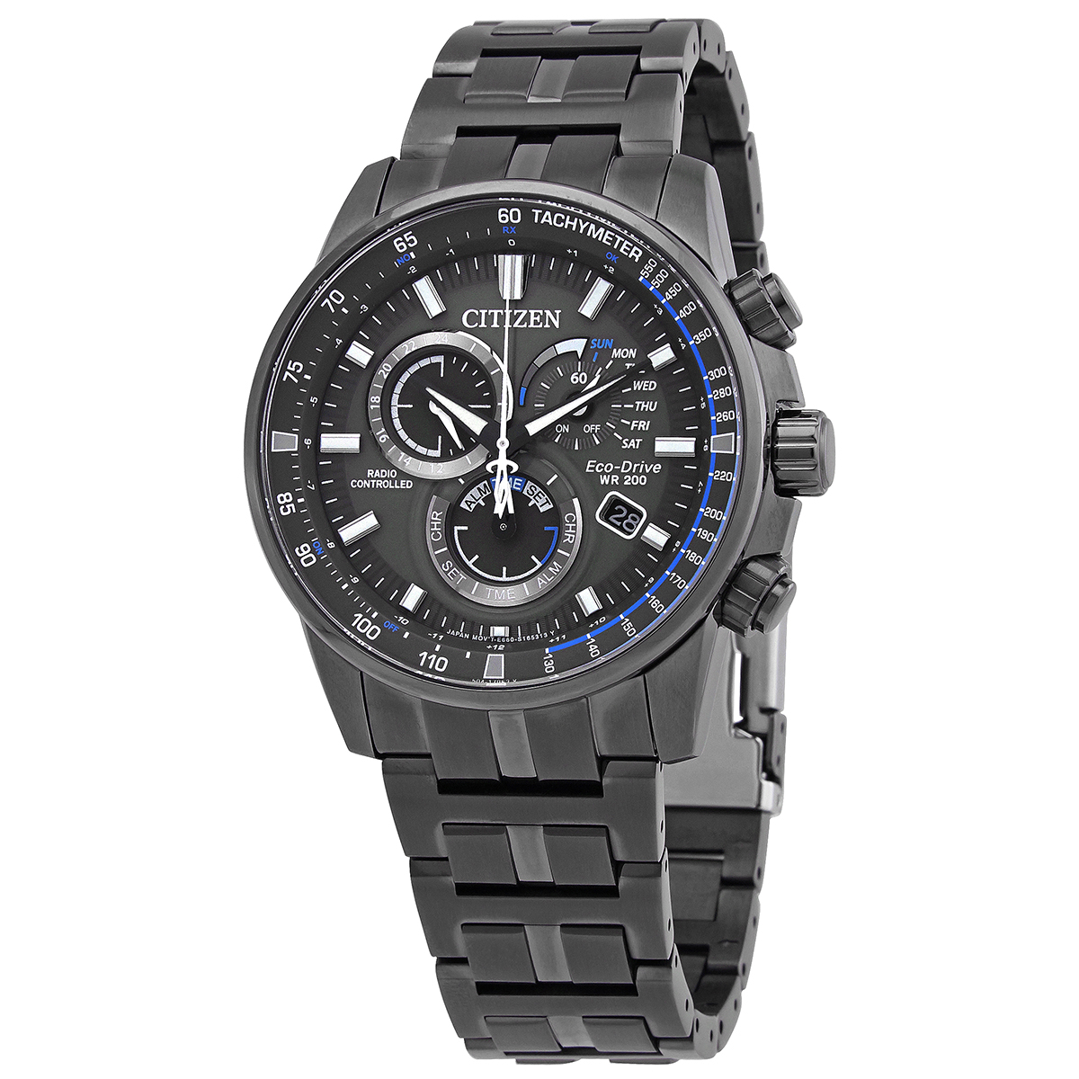 Citizen Open Box - Citizen PCAT Radio Controlled Chronograph Black Dial ...