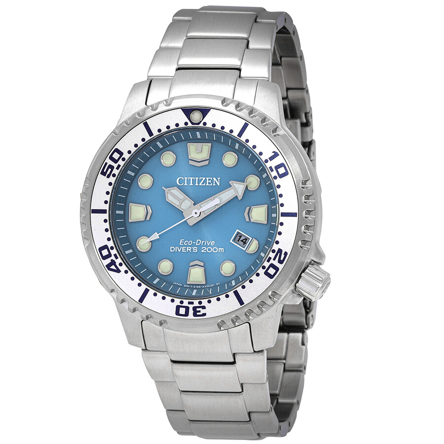 Citizen Open Box - Citizen Promaster Dive Eco-Drive Light Blue Dial Men ...