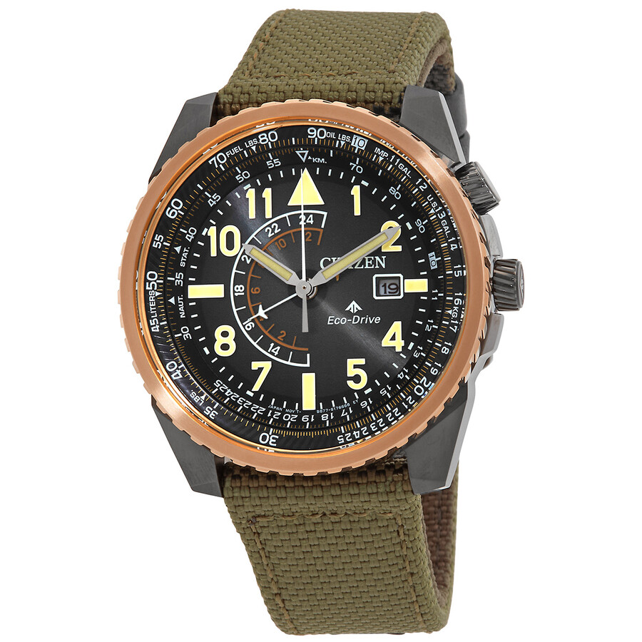 Citizen Open Box - Citizen Promaster Sky GMT Eco-Drive Black Dial Men's ...