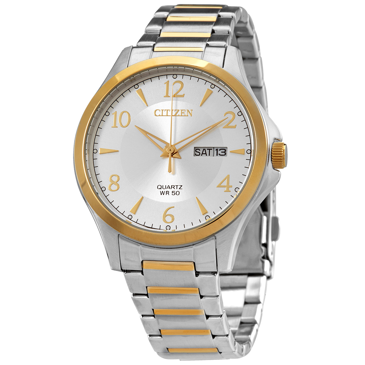 Citizen Open Box - Citizen Quartz Silver Dial Two-tone Men's Watch ...