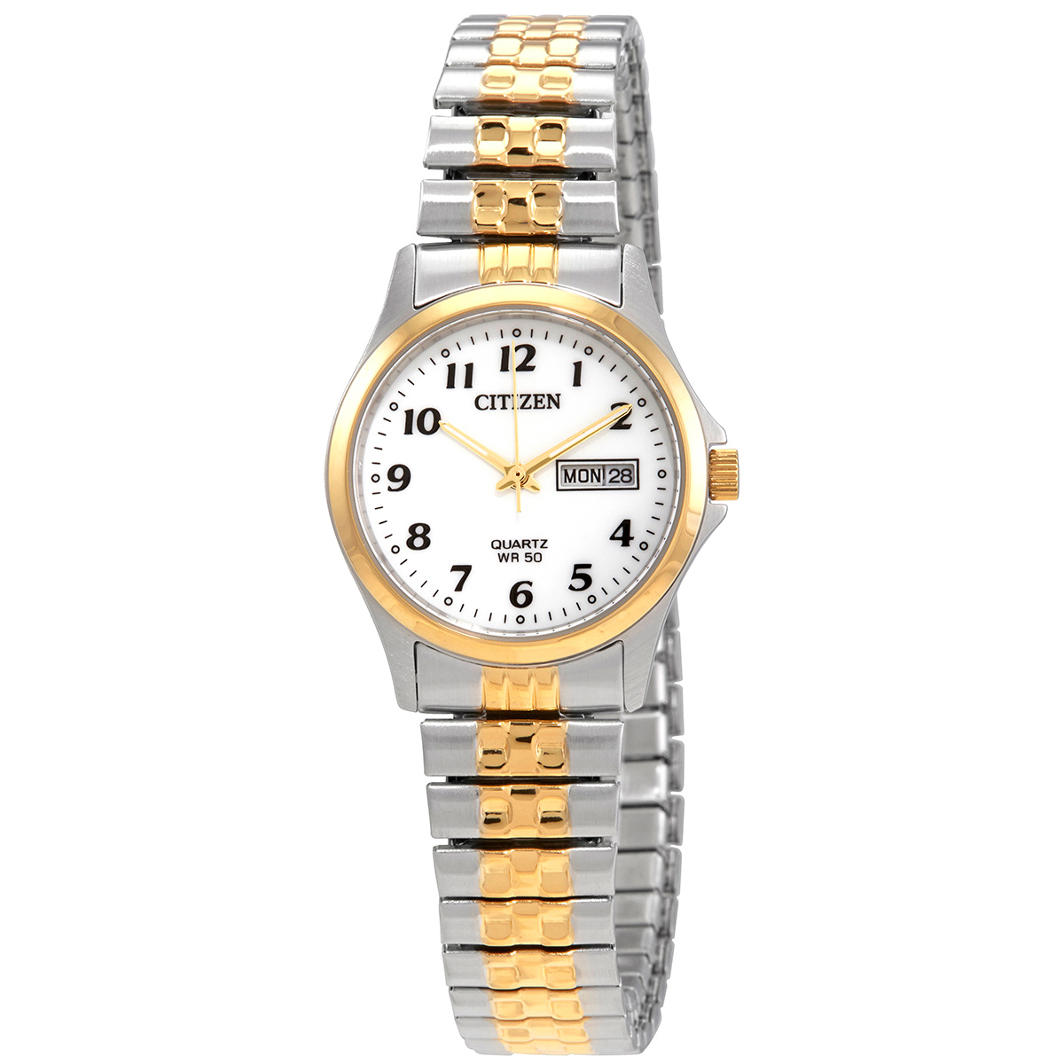 Citizen Open Box - Citizen Quartz White Dial Stainless Steel Expansion ...