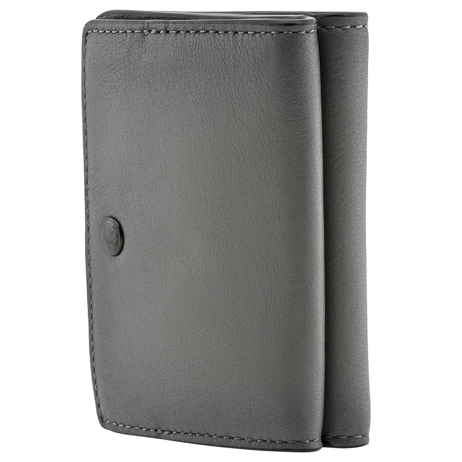 Coach Open Box - Coach Men's Trifold Compact Leather Wallet In Grey ...