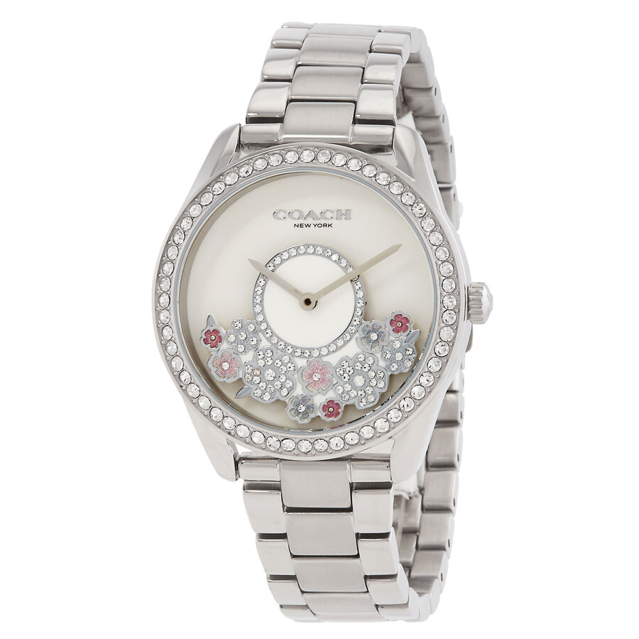 Coach Open Box - Coach Preston Quartz Crystal White Sunray Ladies Watch ...