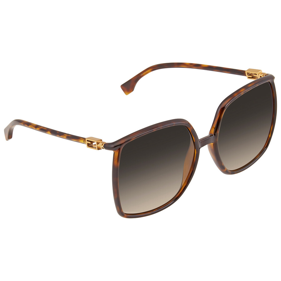 Fendi Open Box - Fendi Brown Gradient Square Ladies Sunglasses FF 0431 ...