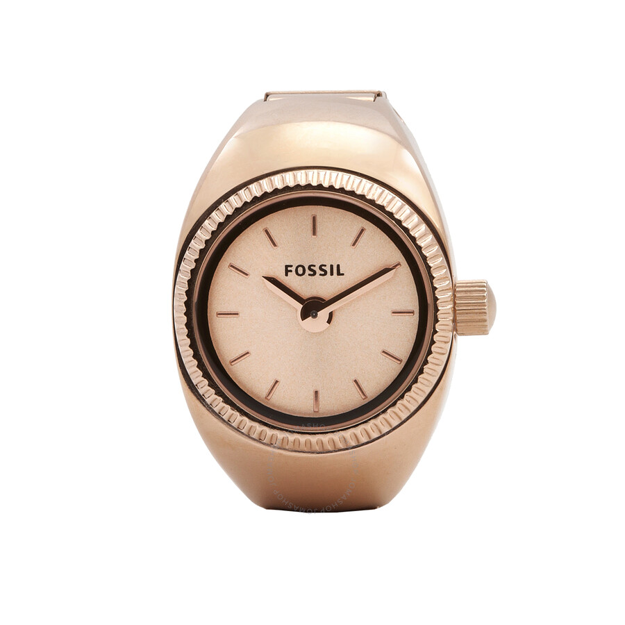 Fossil Open Box - Fossil Rose Gold-Tone Quartz Ladies Watch Ring ES5247 ...