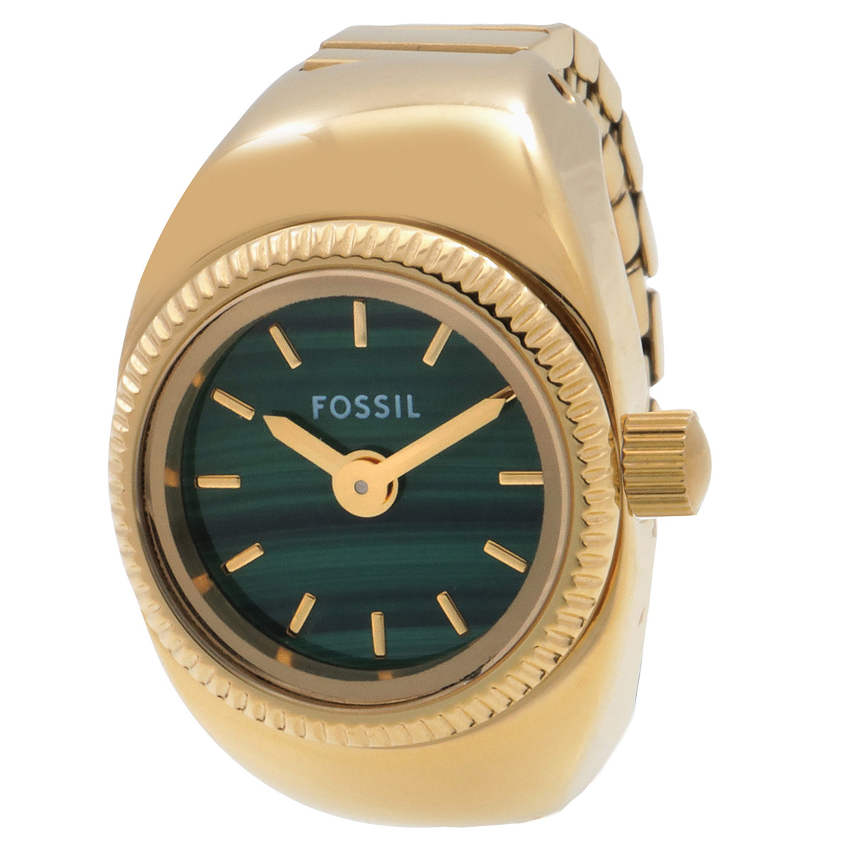 Fossil Open Box - Fossil Watch Ring Quartz Green Dial Ladies Watch ...