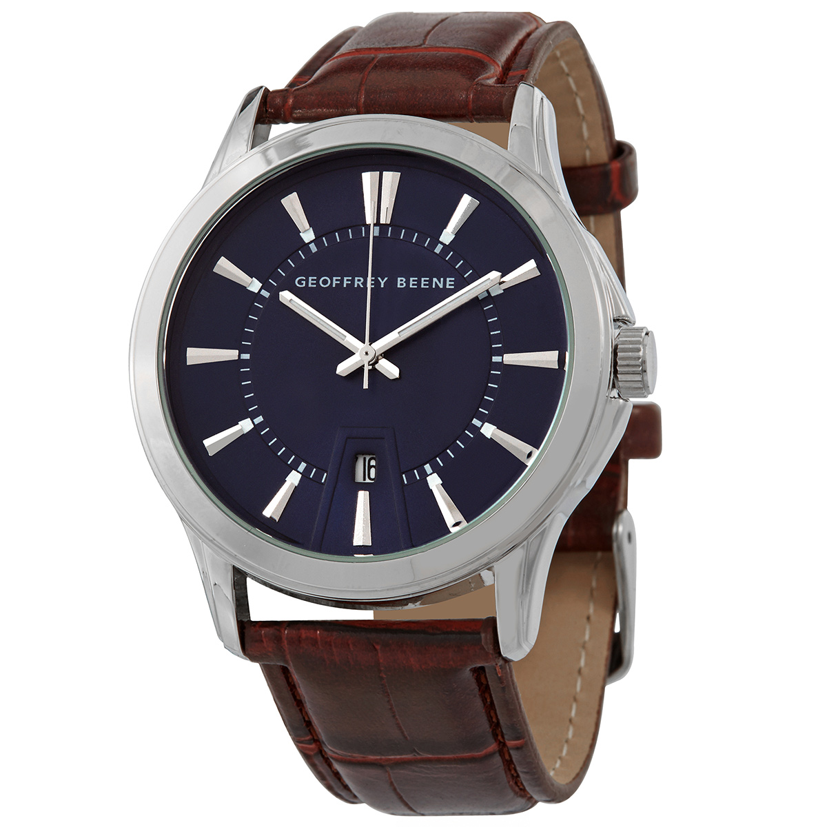 Geoffrey Beene Open Box - Geoffrey Beene Quartz Navy Dial Men's Watch ...