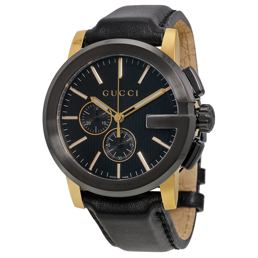 Gucci Open Box - Gucci G-Chrono Chronograph Black Dial Men's Watch ...