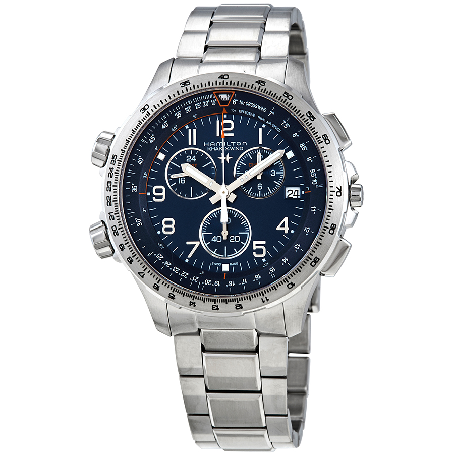 Hamilton Open Box - Hamilton Khaki X-Wind Quartz Blue Dial Men's Watch ...