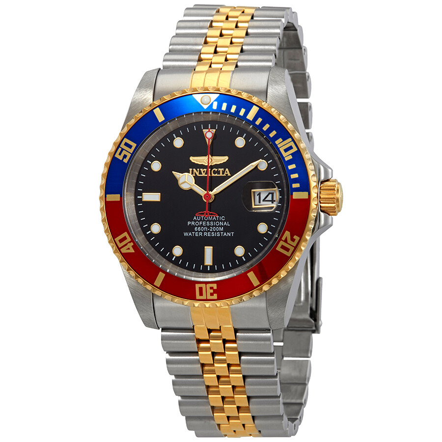 Invicta Open Box - Invicta Pro Diver Automatic Black Dial Pepsi Bezel ...