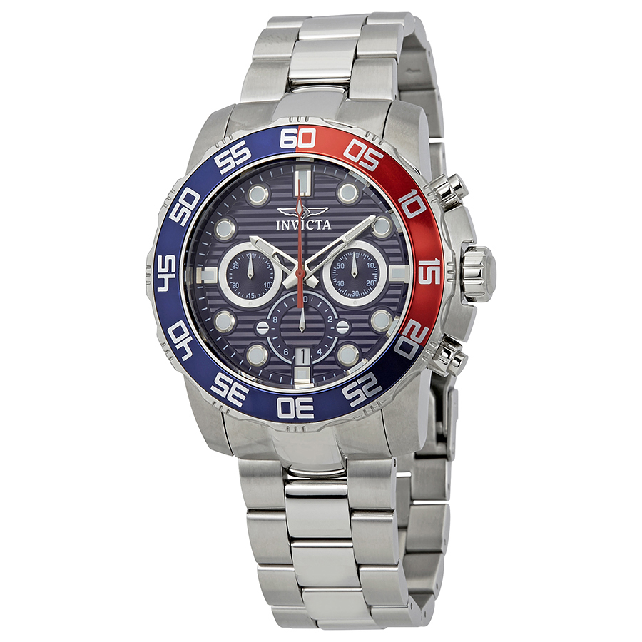 Invicta Open Box - Invicta Pro Diver Chronograph Blue Dial Pepsi Bezel ...