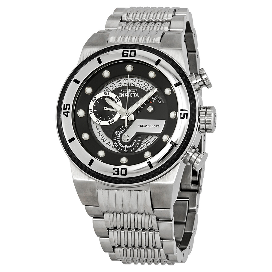 Invicta Open Box - Invicta S1 Rally Chronograph Black Carbon Fiber Dial ...