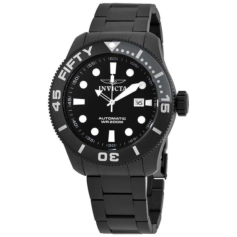 Invicta Open Box - Invicta TI-22 Automatic Black Dial Black Titanium ...