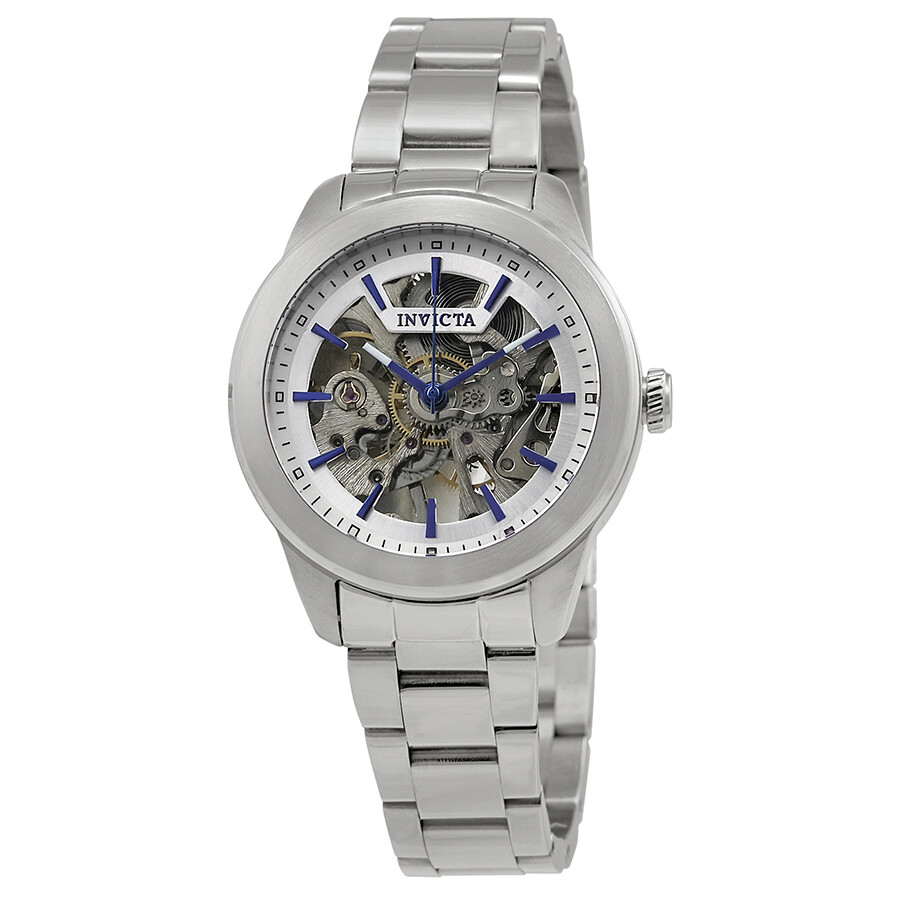 Invicta Open Box - Invicta Vintage Hand Wind Silver Skeleton Dial ...