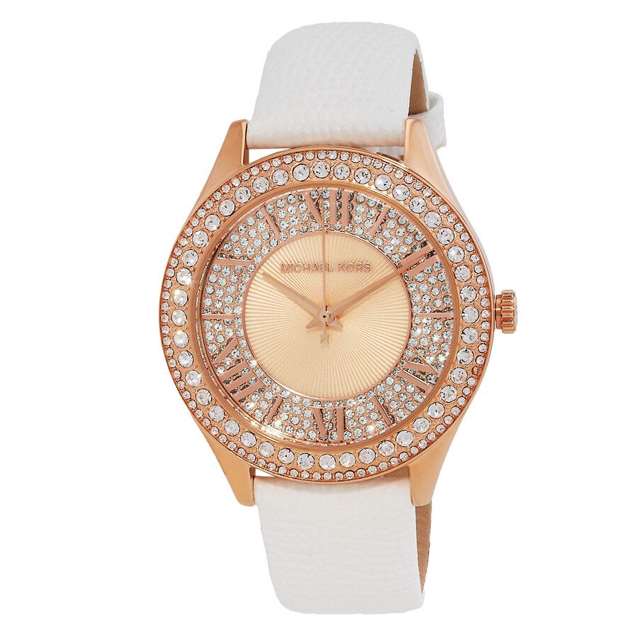 Michael Kors Open Box - Michael Kors Harlowe Quartz Crystal Rose Gold ...