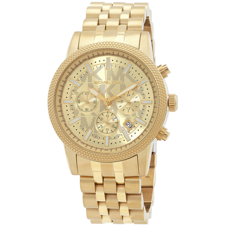 Michael Kors Open Box - Michael Kors Hutton Chronograph Quartz Gold ...