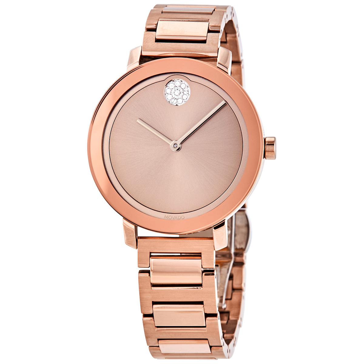 Movado Open Box - Movado Bold Quartz Rose Dial Rose Gold Ion-plated ...