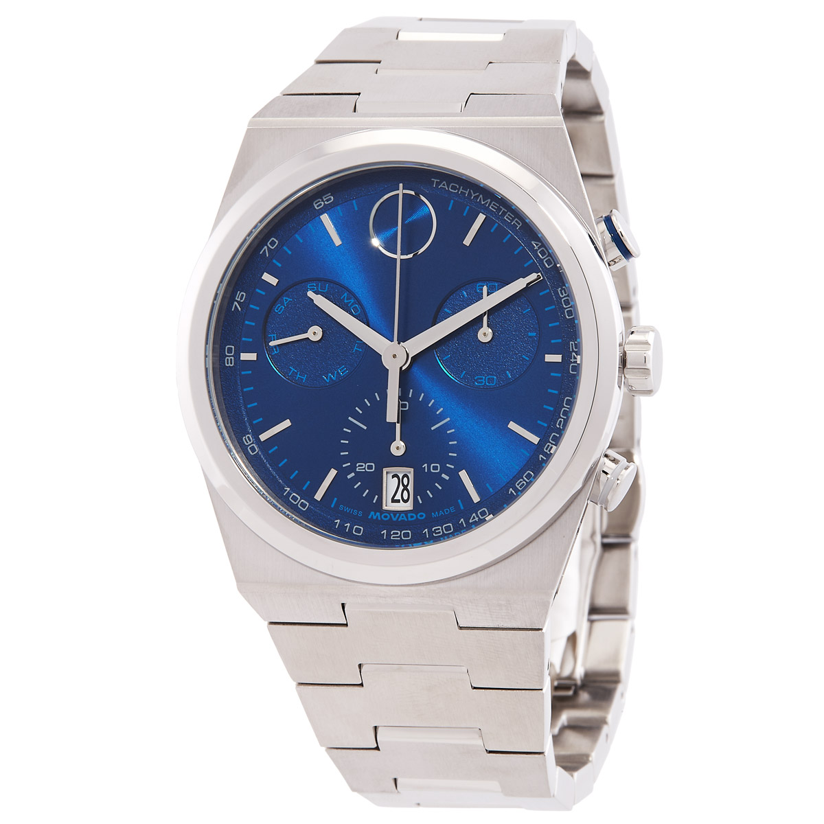 Movado Open Box - Movado BOLD Quest Chronograph Quartz Blue Dial Men's ...