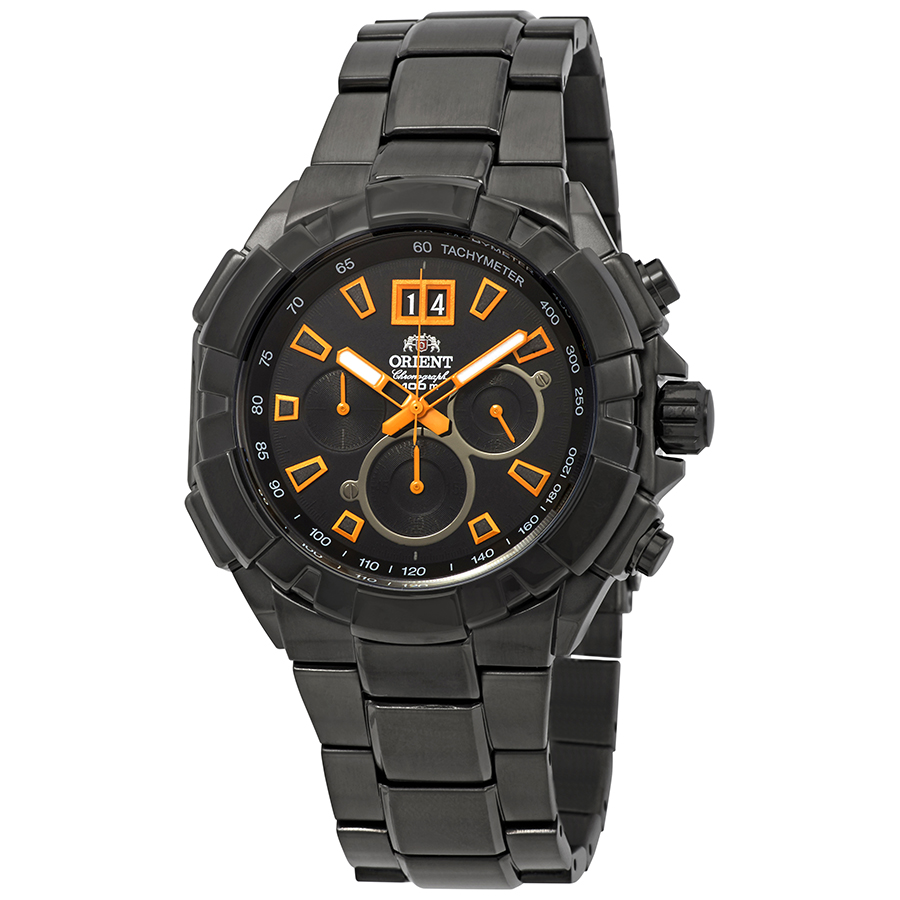 Orient Open Box - Orient Enterprise Chronograph Black Dial Men's Watch ...